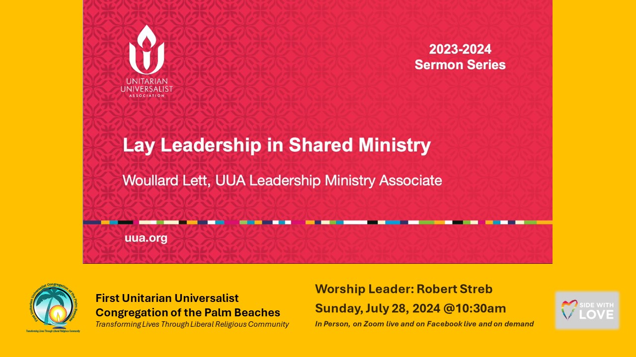 Lay Leadership in Shared Ministry | First Unitarian Universalist ...